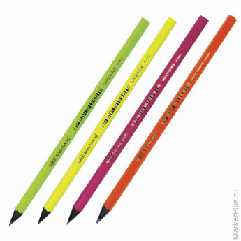 Купить карандаш чернографитный bic "evolution fluo", 1 шт., hb, пластиковый, корпус ассорти, без ...