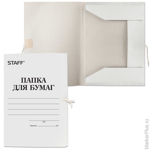 Купить папка для бумаг с завязками картонная staff, гарантированная ...