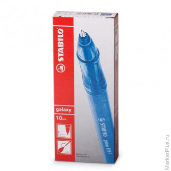 Купить ручка шариковая stabilo "galaxy", синяя, корпус тонированный с ...